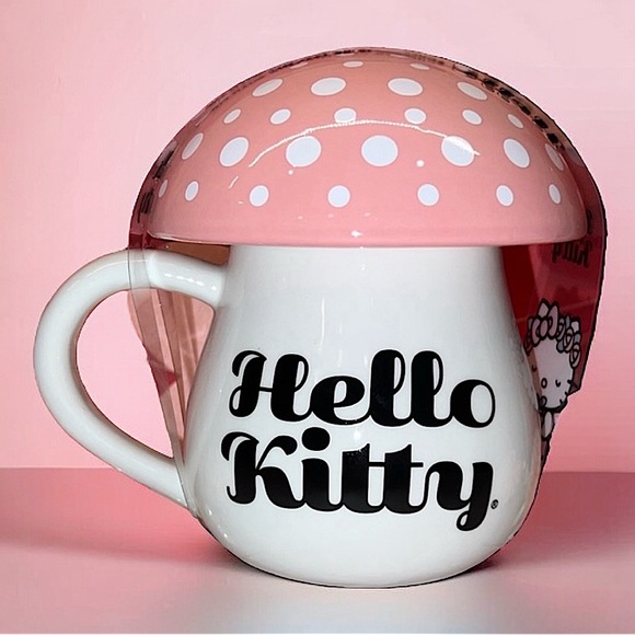 Hello Kitty | Dining | Hello Kitty Ceramic Pink Mushroom Mug With ...